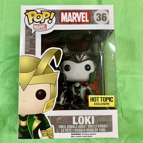 Marvel Loki Funko Pop #36 Black And White Hot Topic Exclusive Vaulted ...