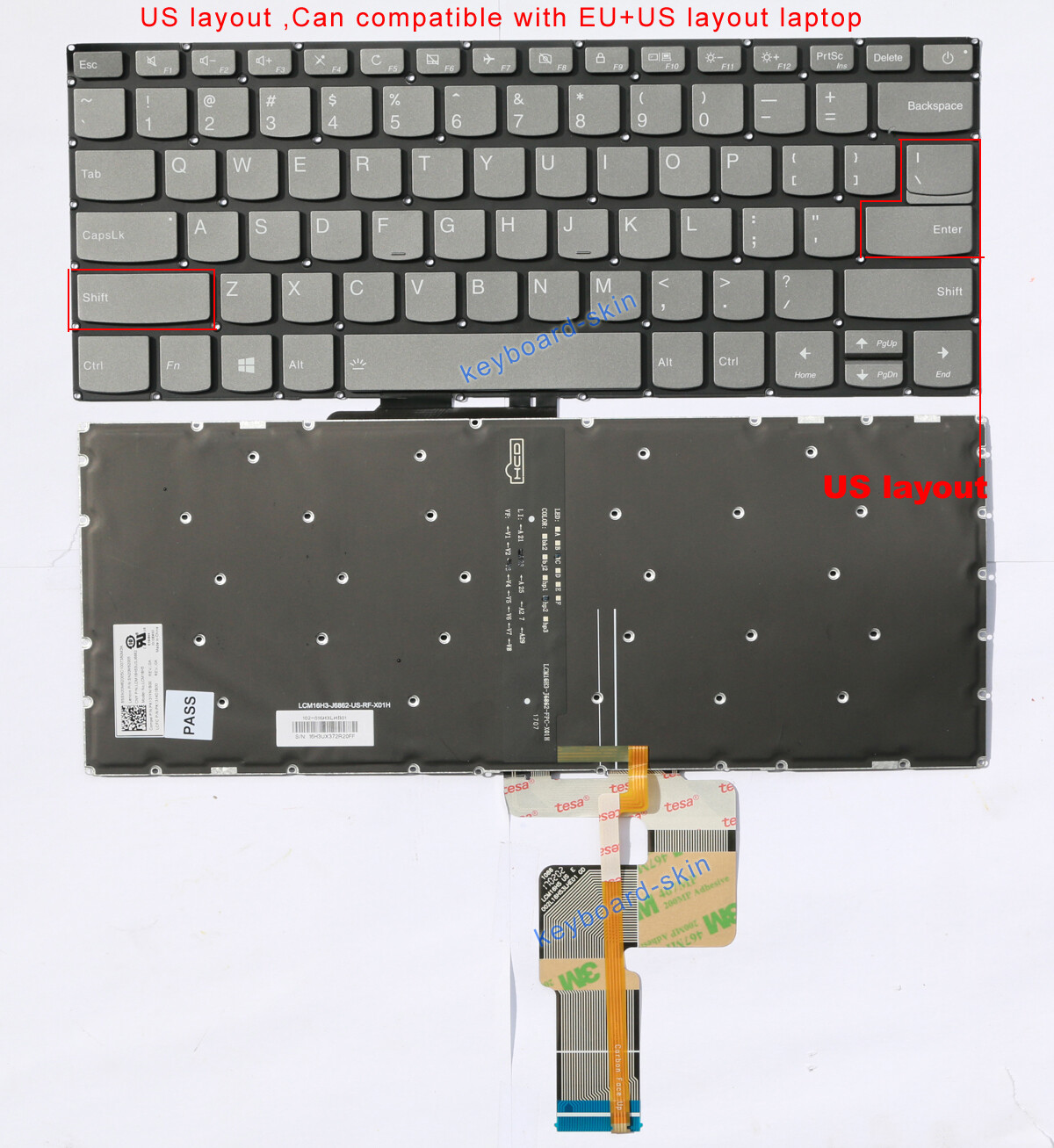 New Backlit Keyboard for Lenovo V14-ADA V14-ARE V14-IGL V14-IIL V14-IKB ...