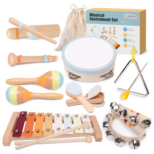 Baby Musical Instruments Set - Montessori Wooden 18 Month Old Baby ...