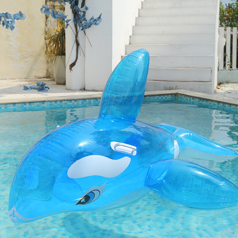 Giant Whale Water Park Float Adult Ride-on Surfing Toy Blue Inflatable ...