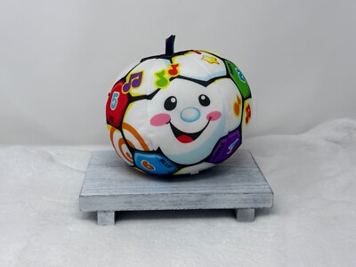 Fisher Price Laugh and Learn SINGING SOCCER BALL 7" Plush Stuffed Toy ...