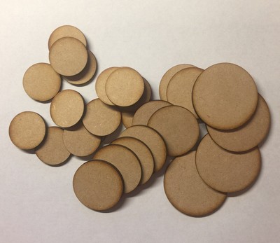 Round Circle Bases 3Mm thick Laser Cut Mdf 80Mm (8cm)Wargames bolt ...