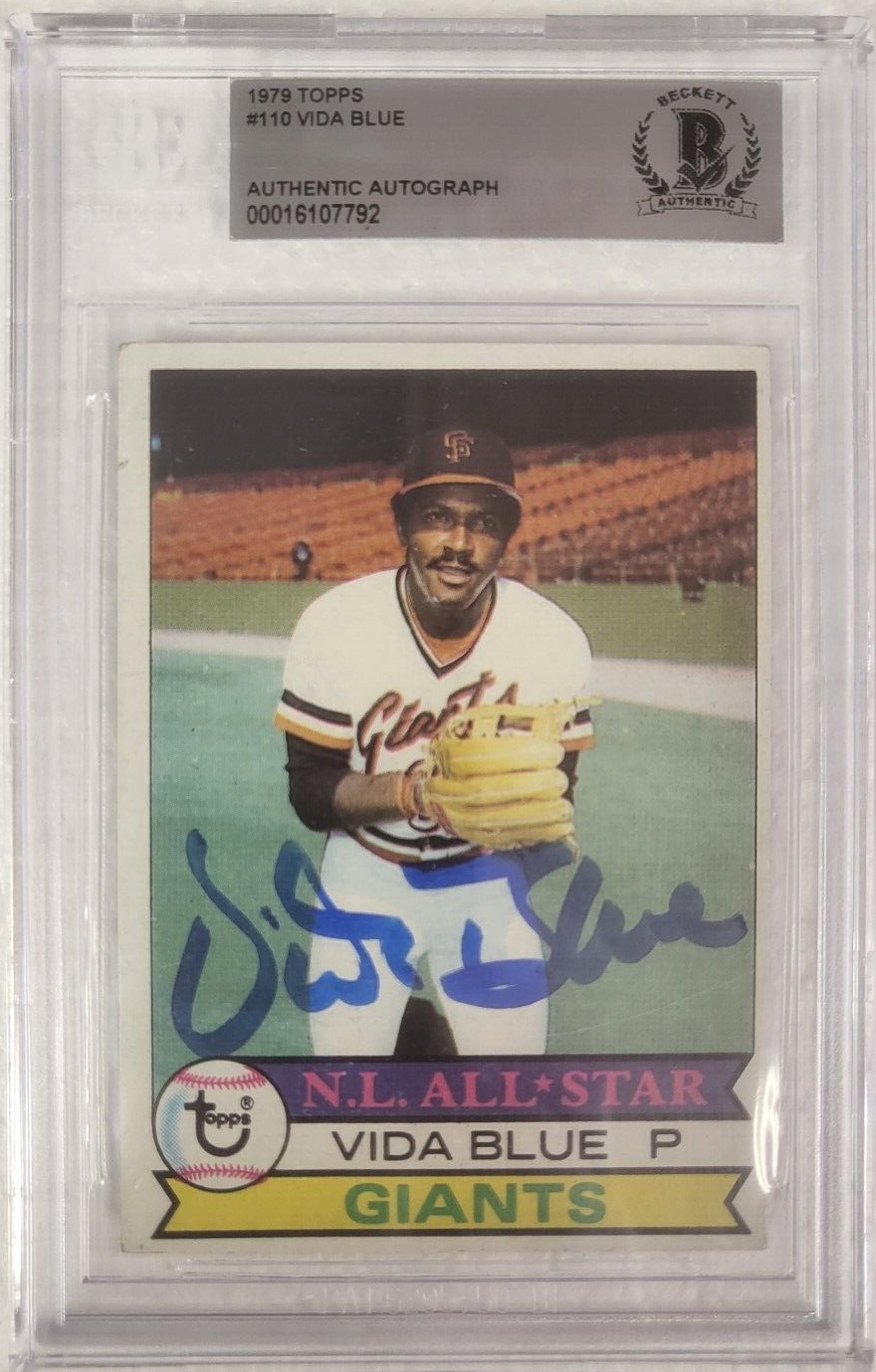 1979 TOPPS VIDA BLUE GIANTS N.L. ALL STAR SIGNED AUTOGRAPHED #110 CARD ...