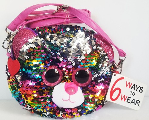 TY Fashion FLIPPY color changing sequin DOTTY LEOPARD 6 ways to wear 8 ...