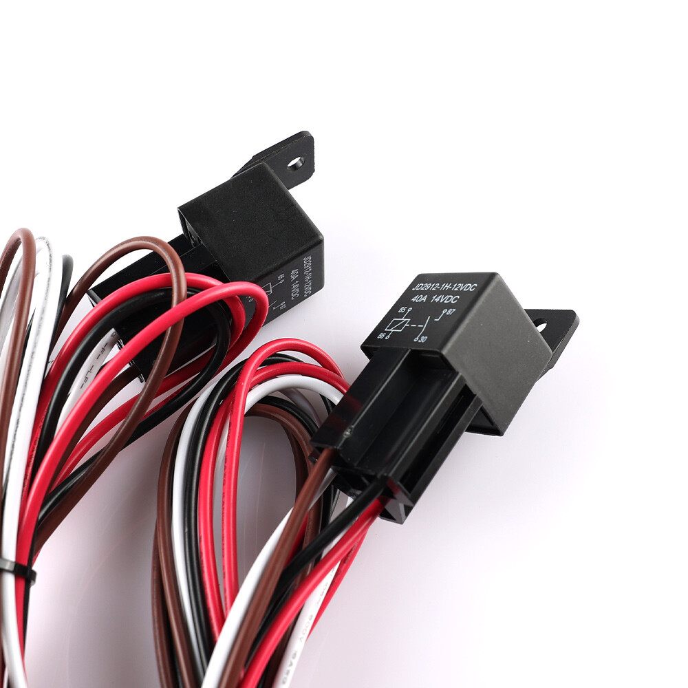 Dual Electric Fan Relay Wiring Kit with Thermostatic Sensor Switch ...