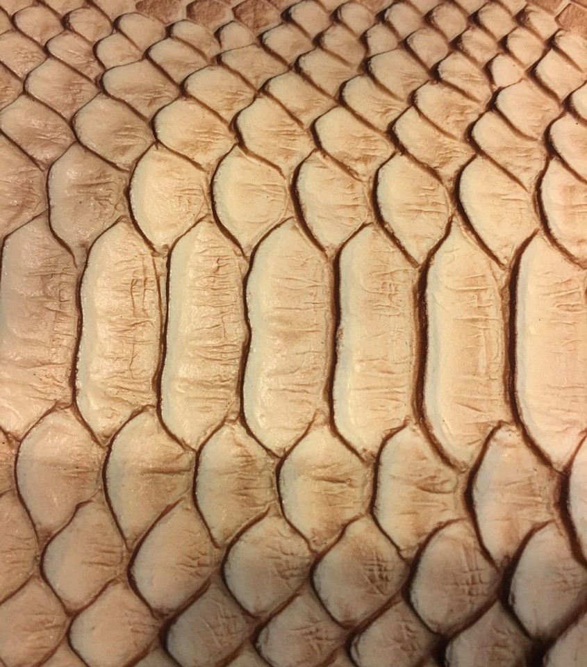 SHIPS FOLDED SNAKE SKIN SCALE 3D Texture Faux Leather Upholstery Vinyl ...