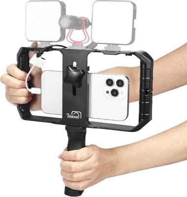 Brand NEW Smartphone Video Rig Hand Grip Stabilizer Filmmaking Vlogging ...