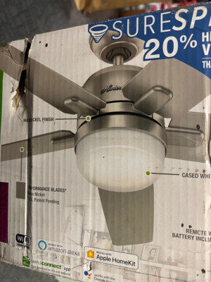 Hunter Cavera II 52 in. Indoor Matte Nickel Wifi-Enabled Smart Ceiling ...