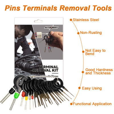 Trim Removal Tool AUTOXBERT Terminal Removal Tool Kit, 52Pcs Terminal ...