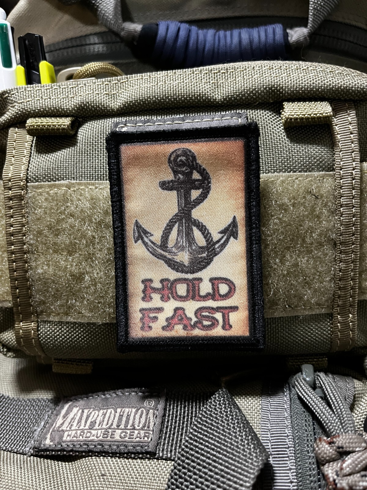 Hold Fast Anchor Tattoo Morale Patch Military Tactical Army Flag USA ...