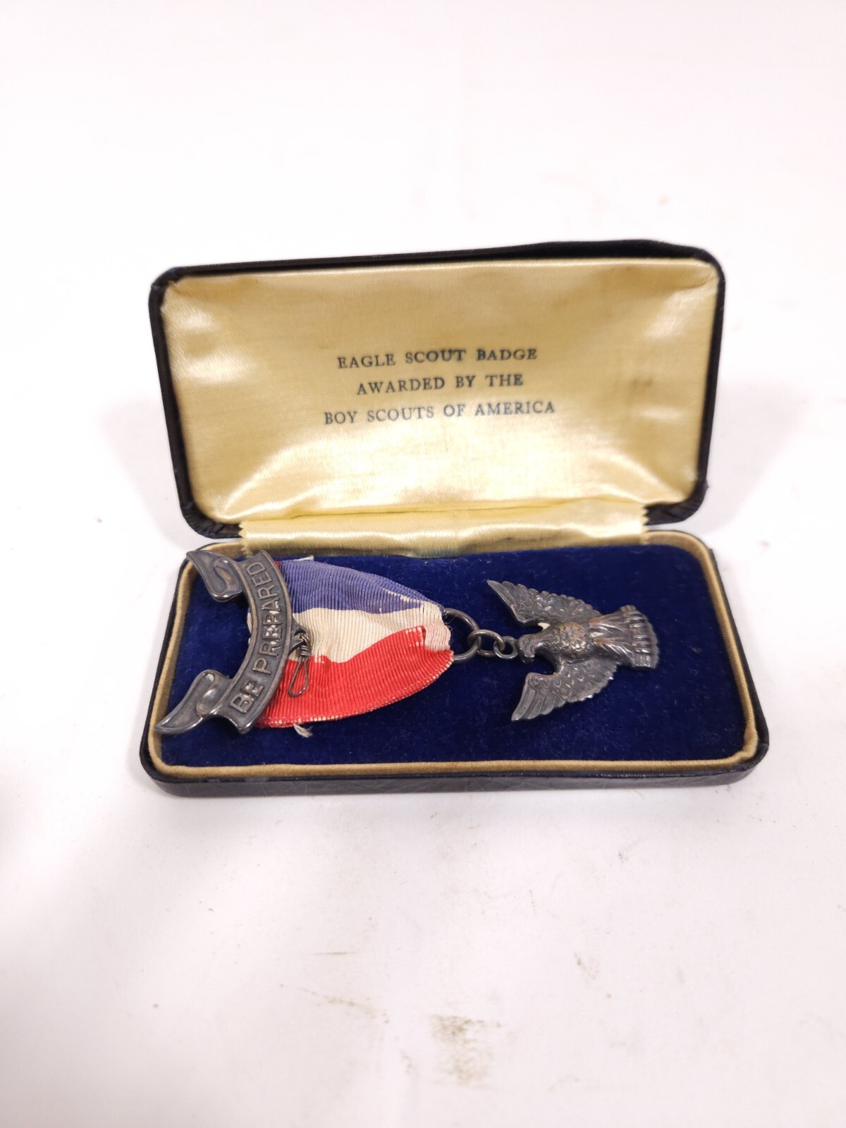 Vintage Eagle Scout Badge Medal Sterling Red White Boy Scouts Of ...