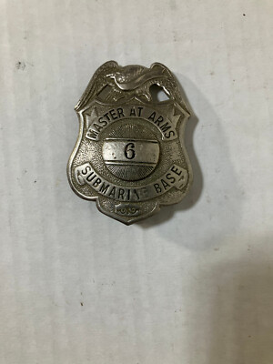 Master At Arms #6 Submarine Base Badge Vintage US Navy | eBay