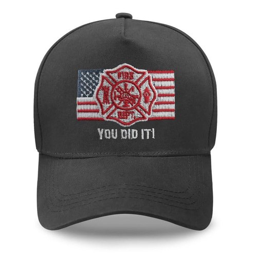 Firefighter Hat Adjustable Size Fire Fighter Baseball Cap Fireman Gifts ...