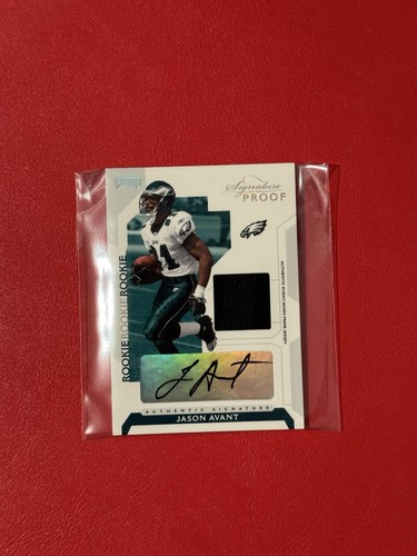 2006 Playoff NFL-Jason Avant #118 Silver Signature Proof Materials / 25 ...