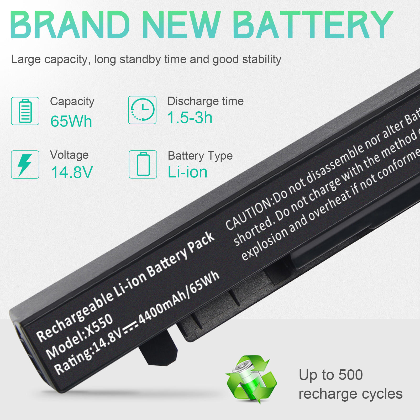 14.4V 33Wh new A41-X550A battery for ASUS R510C X552C X552E F550L ...