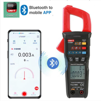 UNI-T Clamp Meter Digital Multimeter Bluetooth T-RMS L.P.F Inrush ...