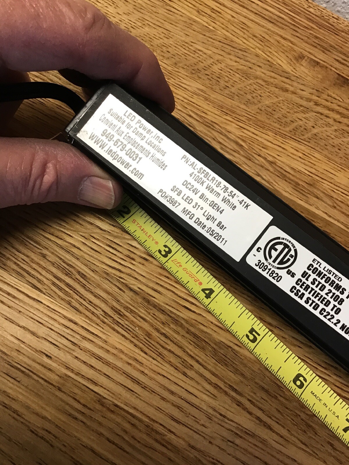 LED LIGHT BAR 24VDC SUITABLE FOR DAMP LOCATIONS 53" LONG | eBay