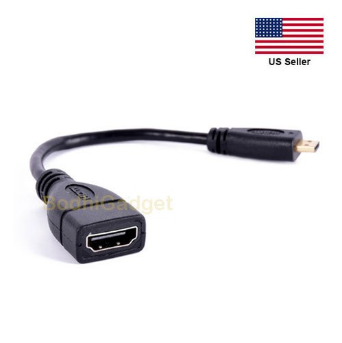 6 inch Micro HDMI Type D Male To HDMI Type A Female Adapter Cable | eBay