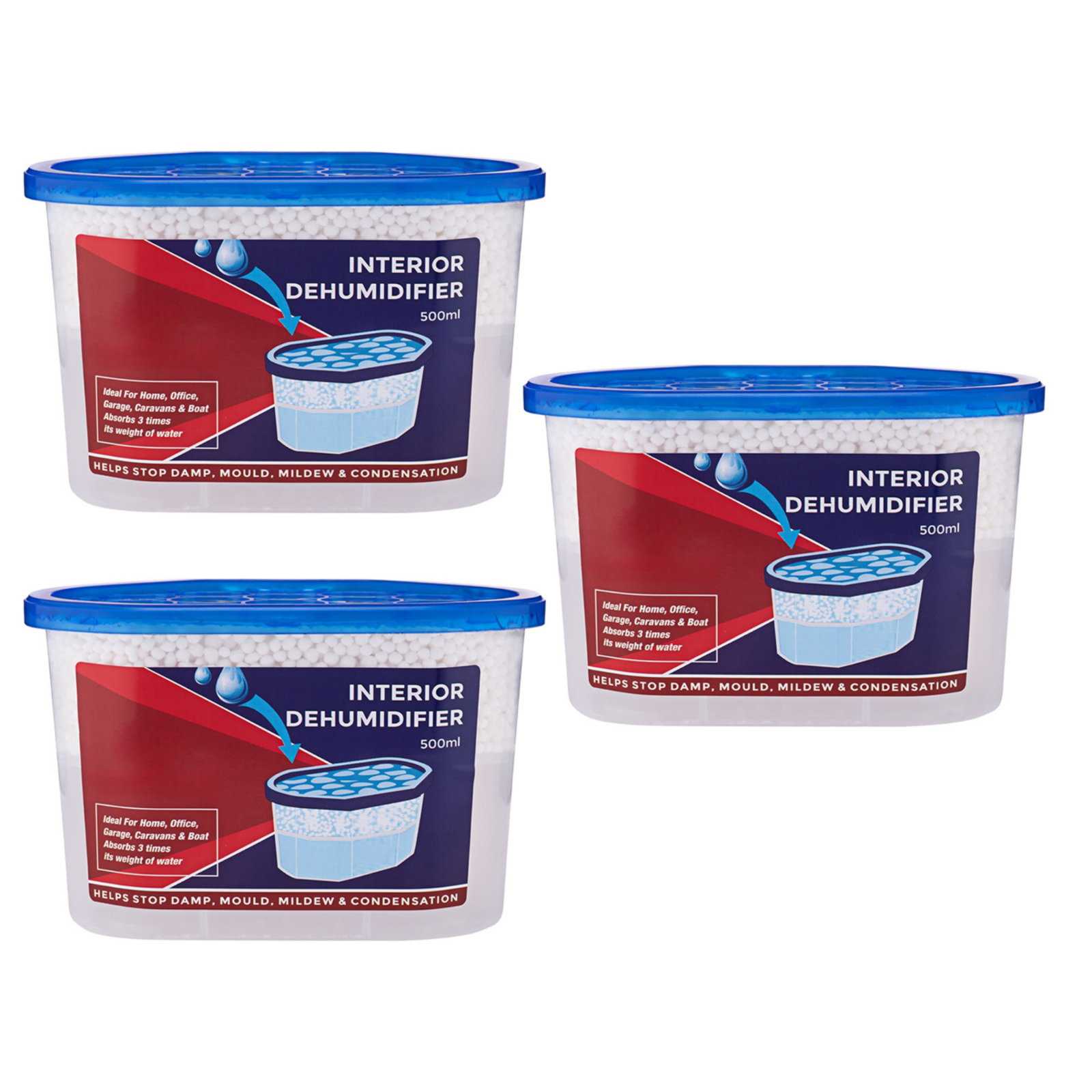 20 X 500 ML DEHUMIDIFIER INTERIOR DAMP MOISTURE MOULD MILDEW REMOVER ...