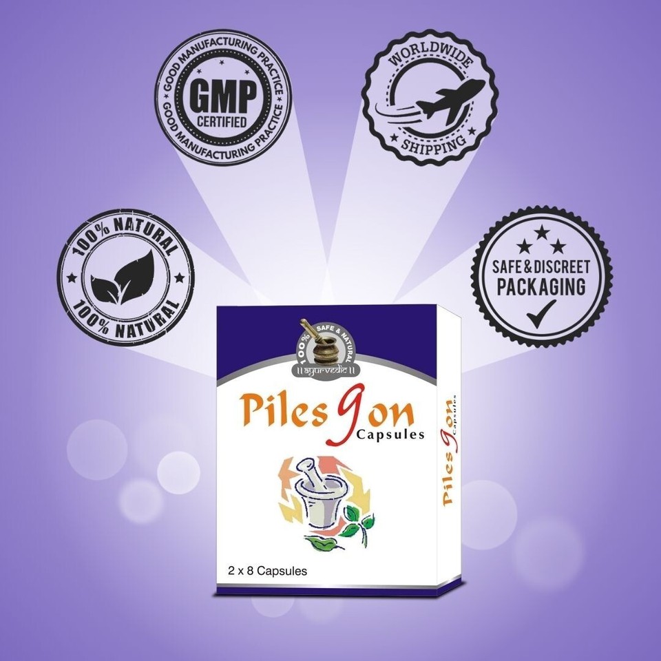 #1 Piles Hemorrhoids Bleeding Piles Treatment For All 32 Pills Pilesgon ...