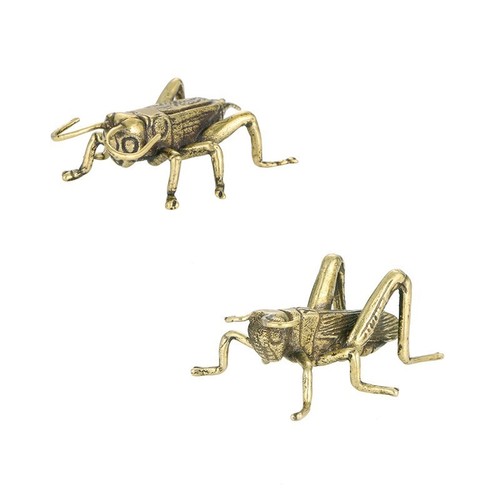 2pcs Brass Cricket Figurine Statue Insect Animal Figurines Toys House ...