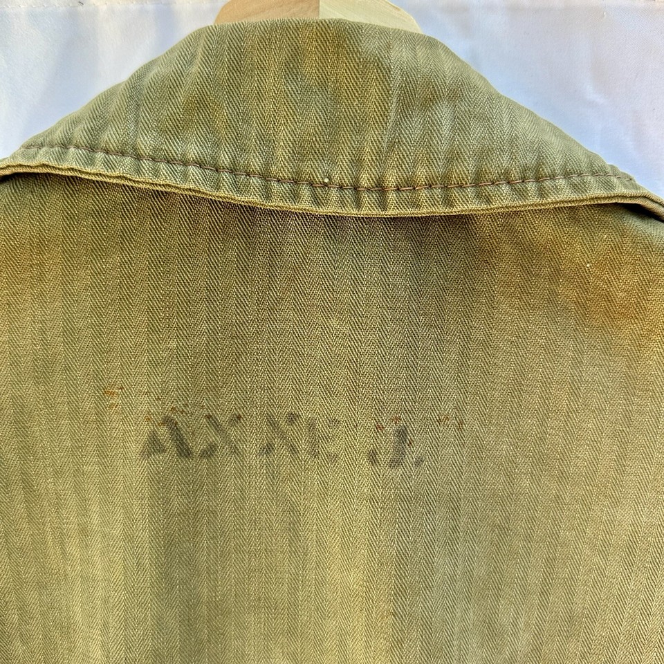 WWII USMC Marine Corps Customized HBT Tanker Jacket Stenciled | eBay