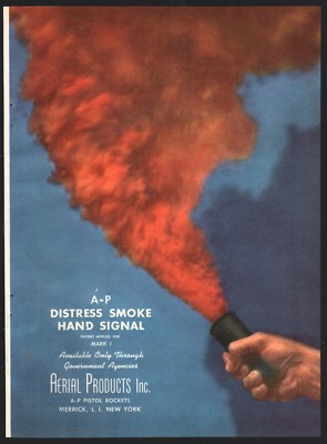1944 WWII A-P Distress Smoke Signal WW II PRINT AD Aerial Products ...