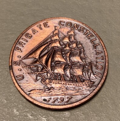 U.S. Frigate Constellation Coin Medal Token Made From Original 1797 US ...