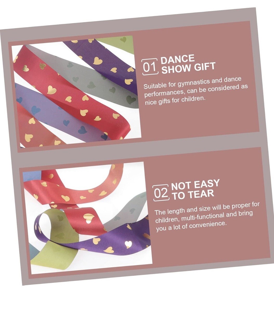 Gymnastics Ribbon For Kids Abeillo 2pcs Rhythmic Dance Ribbons 2M ...