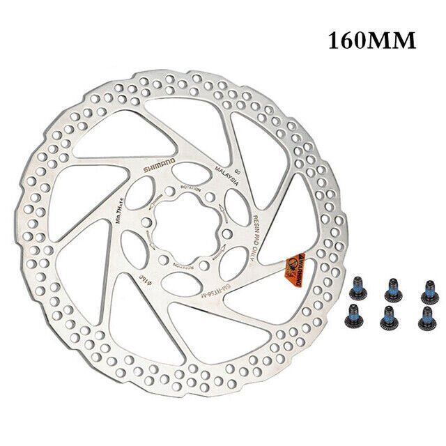 SHIMANO RT56 Bicycle MTB 160mm 180mm Rotors Bike Disc Brake Rotor + 6 ...