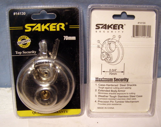 ** Pair - High Security - ROUND - 2 3/4 inch - SAKER LOCKS -- UNUSED ...