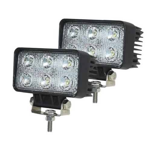 2PACK Rectangle High Power 12/24 volt LED Work Light, 2400LM Foglight ...