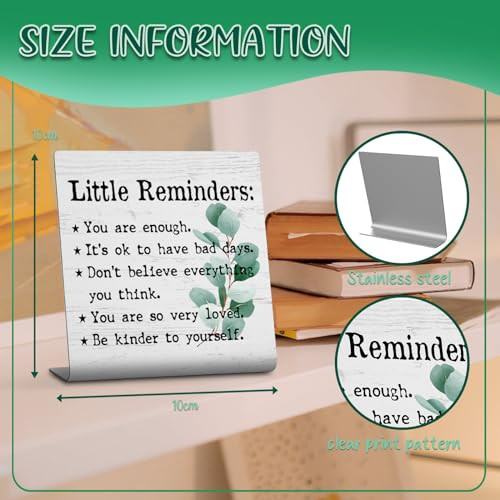 Positive Little Reminders Motivational Office Desk Decor Sign ...