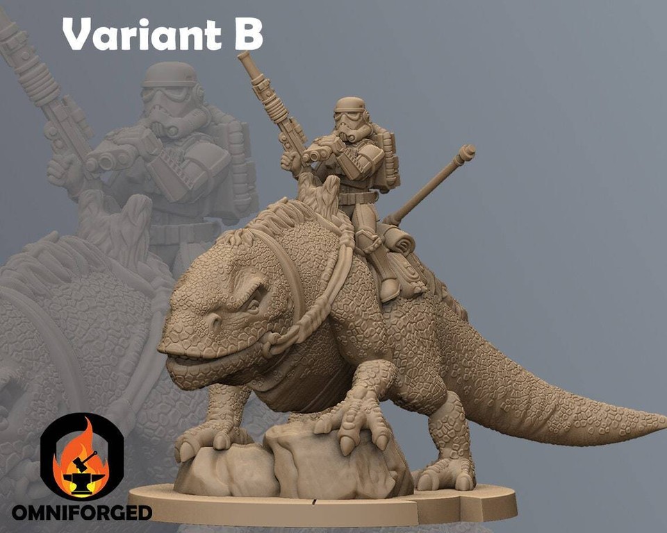 Star Wars Legion Stormsoldier Cavalry Anvilrage 3D Printed Proxy Mini ...