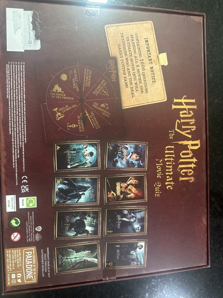 Harry Potter The Ultimate Movie Quiz Game Ages 6+ Up 1600 Questions All ...
