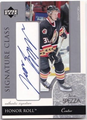 2002-03 Upper Deck Honor Roll Signature Class Rookie Auto Jason Spezza ...