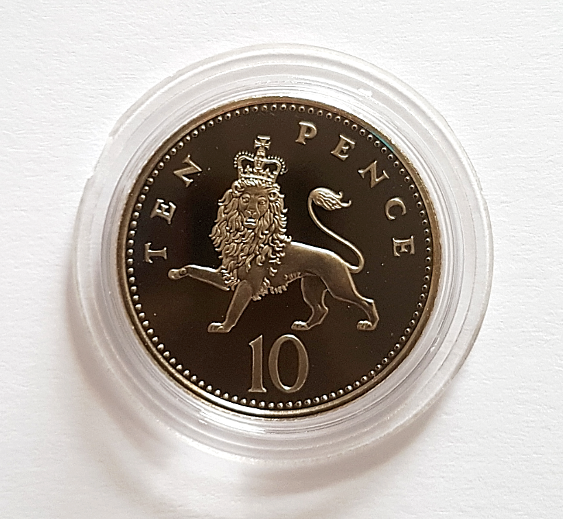 1983 - 2008 The Royal Mint Crowned Lion PROOF Ten pence 10p coin ...