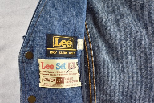 Vintage Lee Vest Lee Jeans Denim Lee Set Sanforset 38R Union Made In ...