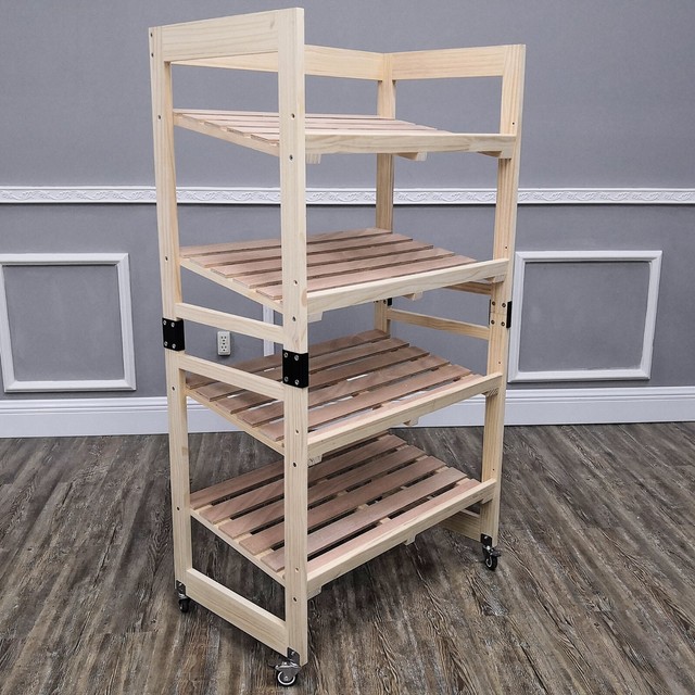 FixtureDisplays 4-Tier Wooden Bakery Rack (101143) for sale online | eBay