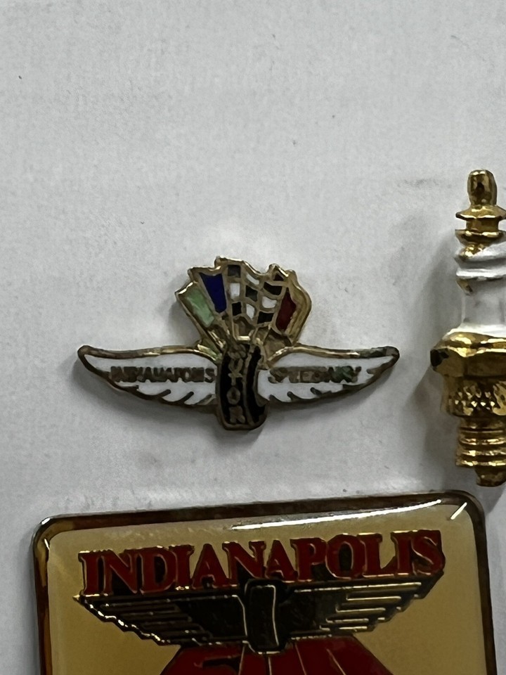 Vintage 90s Indianapolis 500 Pins Spark Plug Lapel Racing Souvenir | eBay