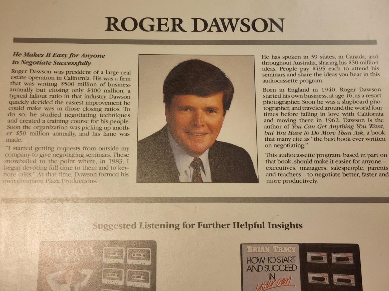 The Secrets Of Power Negotiating Roger Dawson Nightingale CASSETTE ...