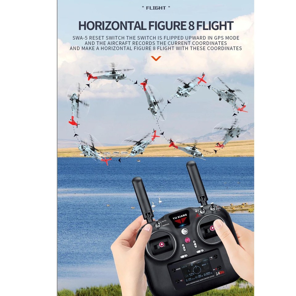 RC Helicopter F09-H 1/47 Scale Naval Rescue Aircraft SH60 8CH Aircraft ...