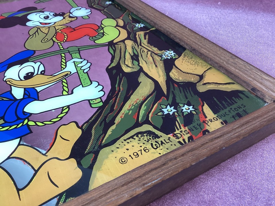 Vintage Walt Disney Productions Mickey Mouse & Donald Duck Mirror (A ...