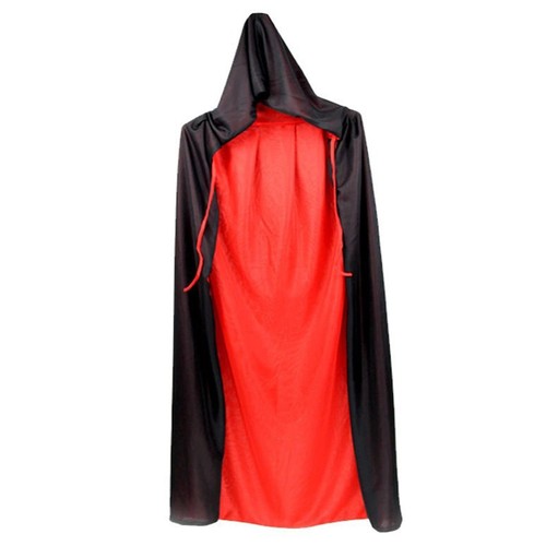 Reversible Halloween Hooded Cloak, Unisex Polyester Cosplay Costume for ...