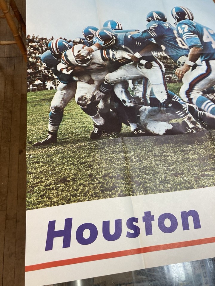 1960s Houston Oilers Poster AFL 24 X 30” Action scene San Diego ...