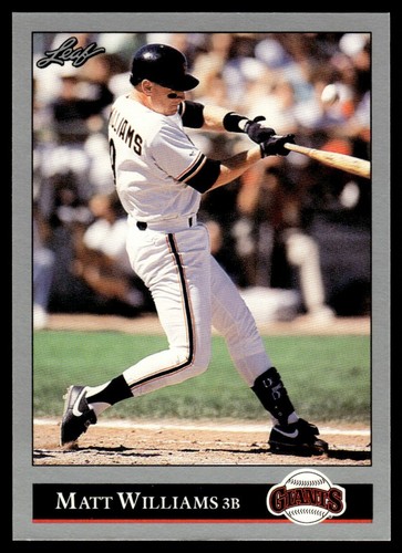 1992 Leaf Matt Williams San Francisco Giants #373 9172 | eBay
