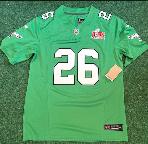 Saquon Barkley Philadelphia Eagles Super Bowl Jersey KELLY Green ADULT XL | eBay