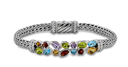 Samuel B Behnam Multi Color Gemstone Bracelet Sterling Silver 57086B ...