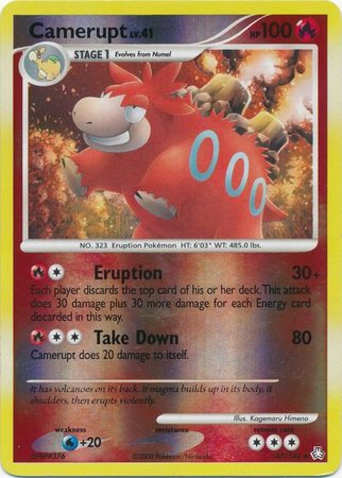 1x Camerupt - 47/146 - Uncommon - Reverse Holo Lightly Played Pokemon ...