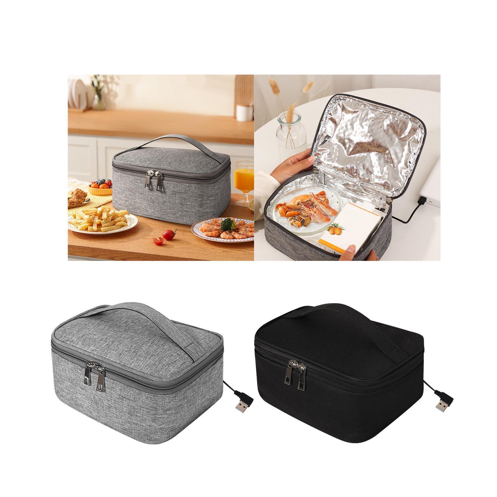 USB Heated Lunch Boxes Bag Oxford Cloth Lunch Heater Tote for Camping ...
